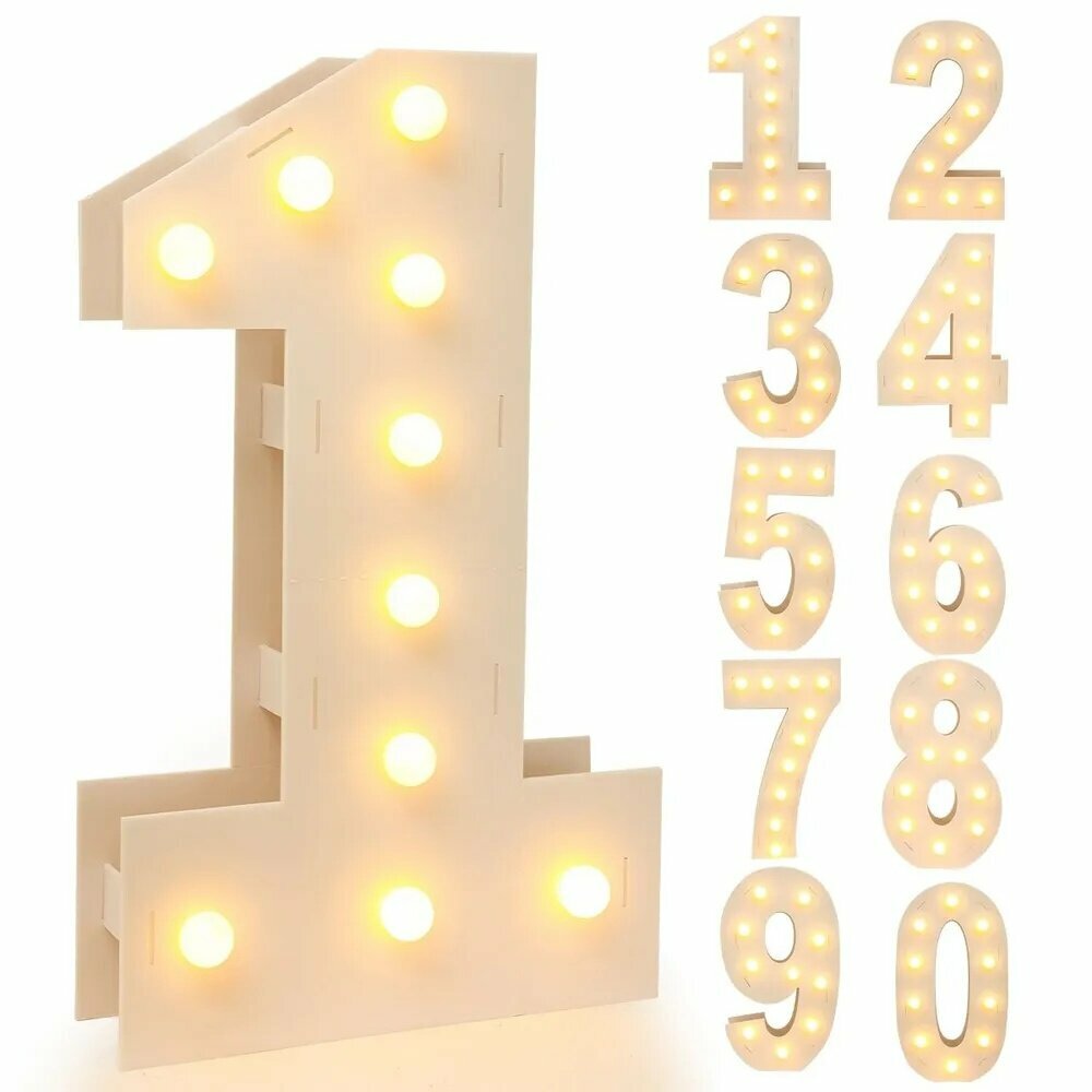 Гигантская светодиодная гирлянда для помещений, 91,5 см, 1 шт.