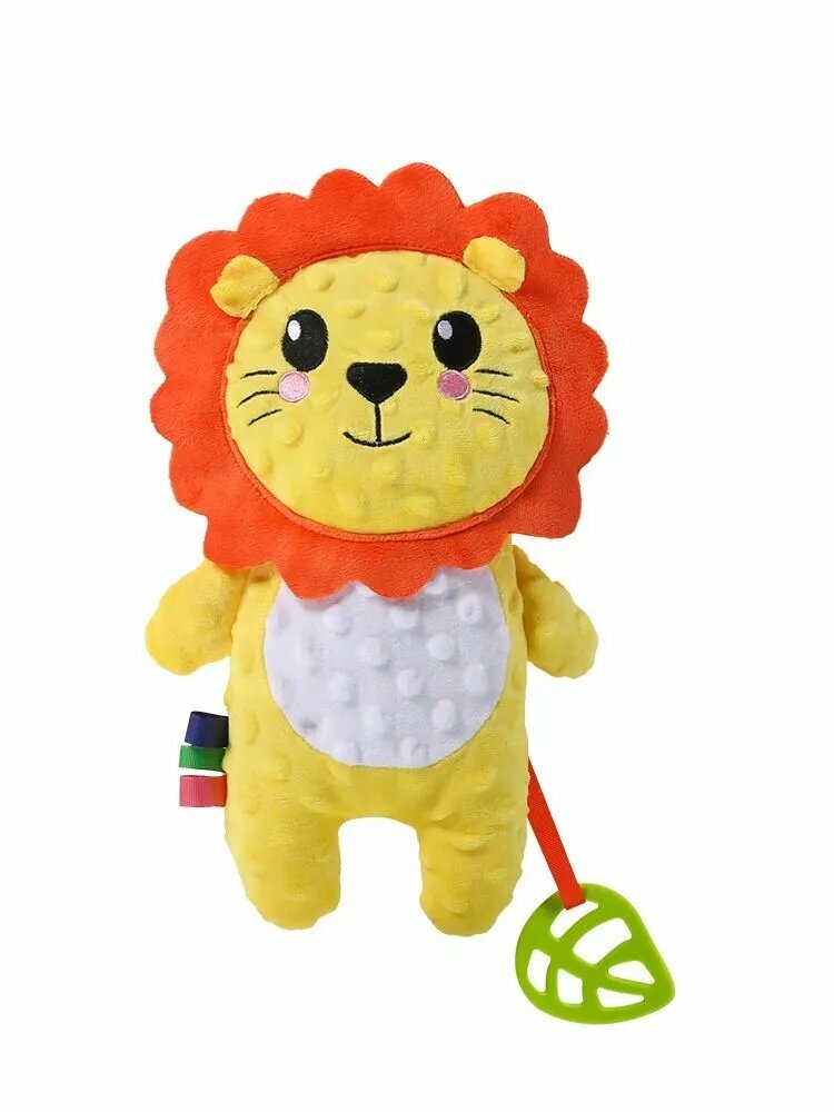 Погремушка для новорожденных 0+ с мягкой погремушкой-прорезывателем. Спящий лев для детской кроватки. Развивающая игрушка для детей от 0, 6 месяцев до 1 года