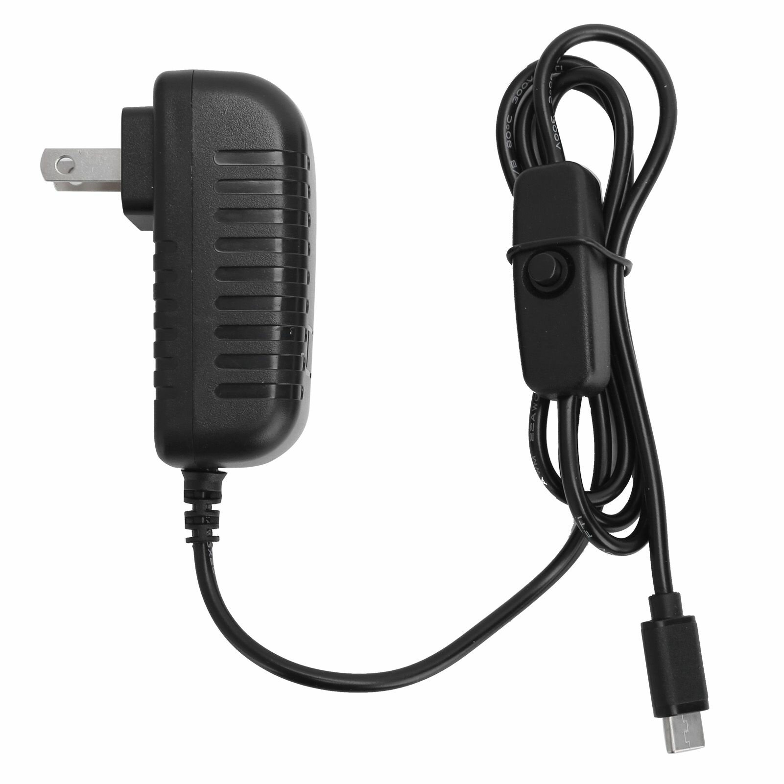 Блок питания для Raspberry Pi 4B, 5 В, 3 А, адаптер питания зарядного устройства TypeC с выключателем 100240 В (вилка стандарта США)