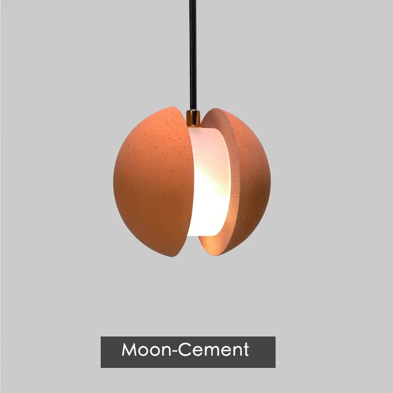 Подвесной светильник Moon-Cement оранжевый, Body Color: O Moon Cement 1