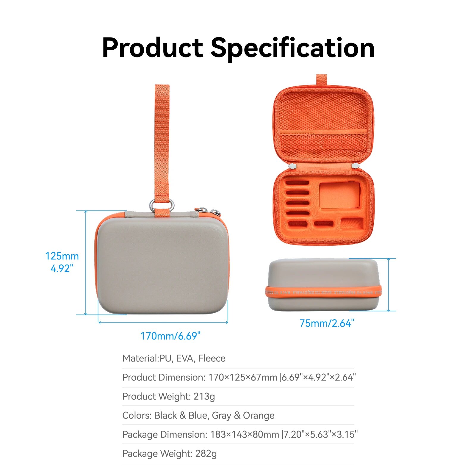 TELESIN DisAdv Сумка для экшн-камеры DJI Osmo Action 6/5/4/3 Grey