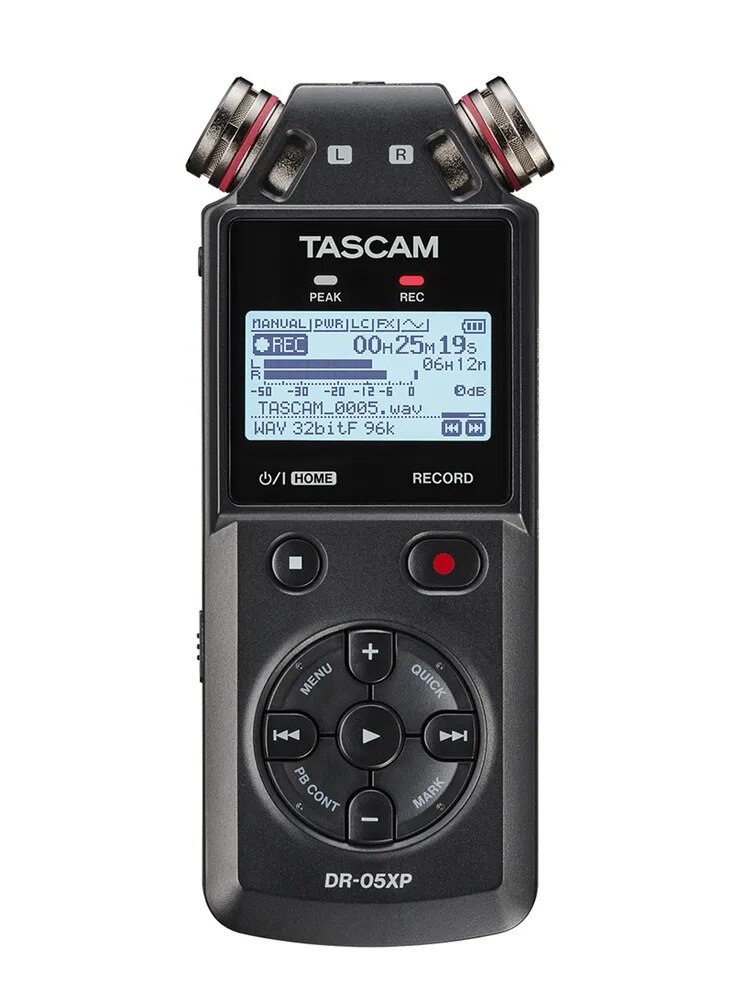 Портативный рекордер Tascam DR-05x/05xp для записи, диктофон