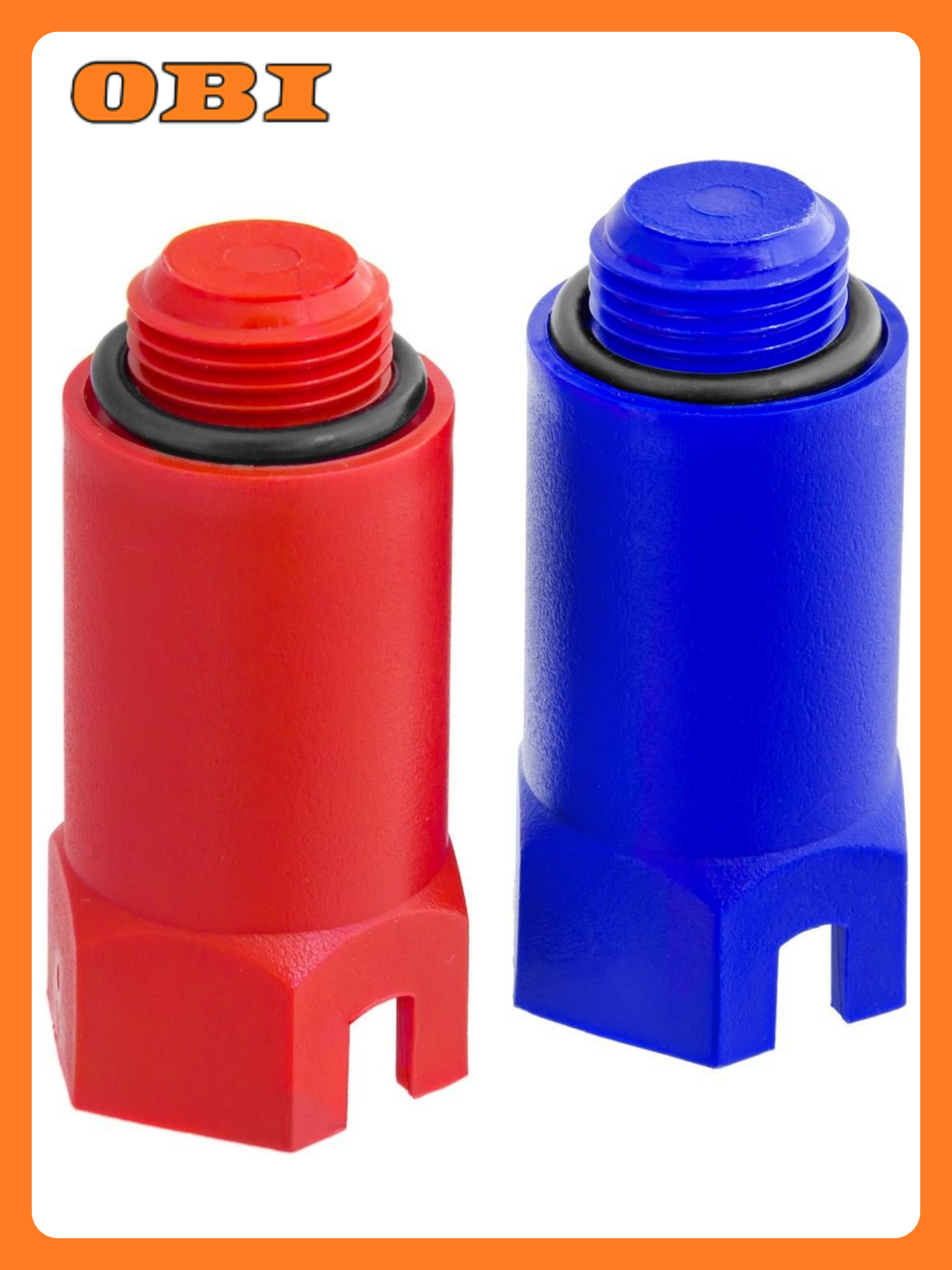 Монтажные заглушки Masterprof MP, 1/2", комплект 2 шт, синие и красные