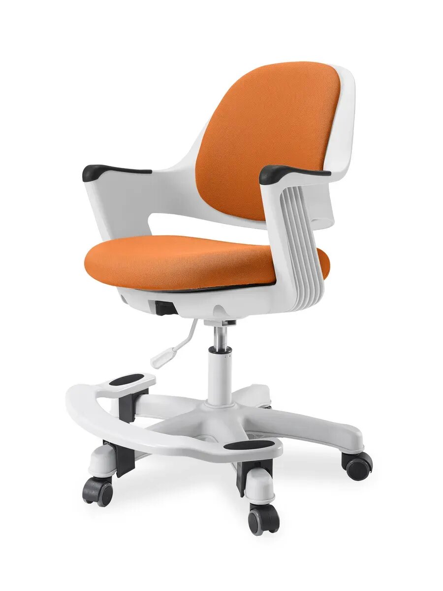 Детское кресло ROBO (слайдер сиденья, подножка, ткань, оранжевый)