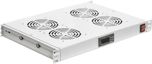 Модуль вентиляторный NTSS (NTSS-FAN4/19T) 4 вент. с термостатом с контроллером серый (упак:1шт)