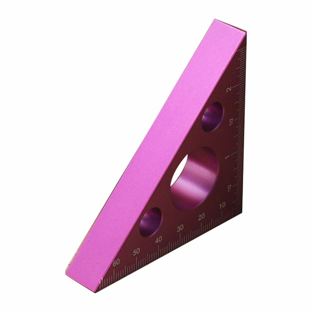 Уголок алюминиевый 45 градусов с метрической и дюймовой шкалой