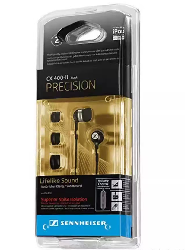 Наушники Sennheiser CX 400-II, mini jack 3.5 mm, black