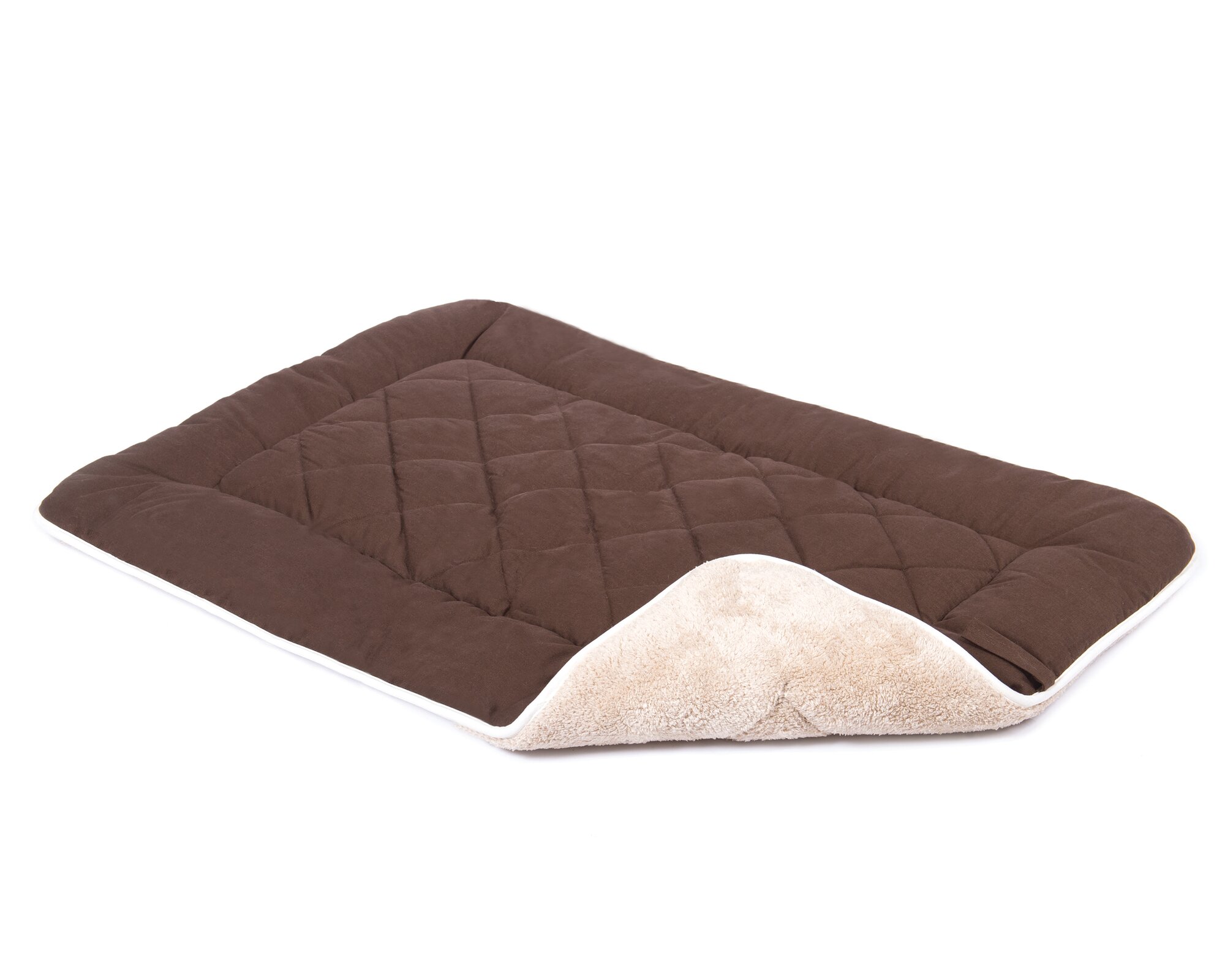 Нано-подстилка с меховой отделкой "Sleeper Cushion XXL", коричневая, 76х116 см, DOG GONE SMART