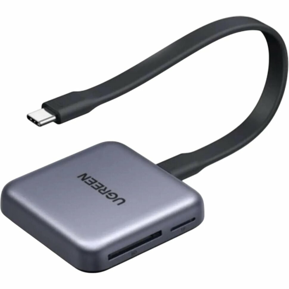 Картридер UGREEN CM898 (65095)магнитн.3в1 USB-C&1xSD Card Slot&TF сер. косм, 2421326