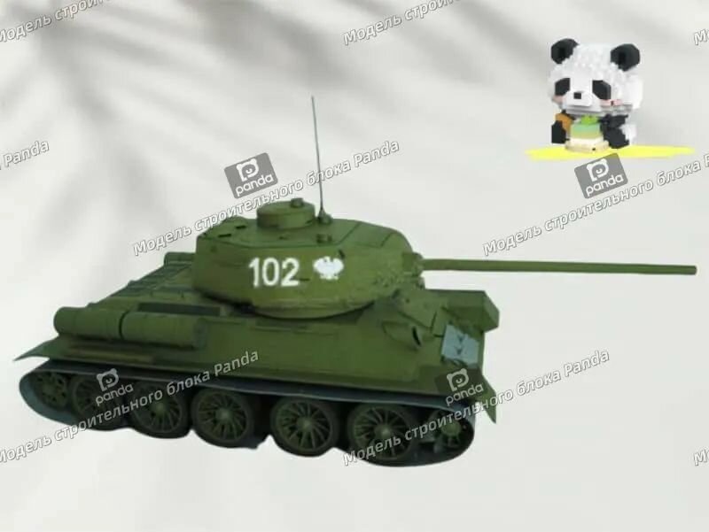 1:25, Советский средний танк Т-34, бумажная модель, Т-34/85