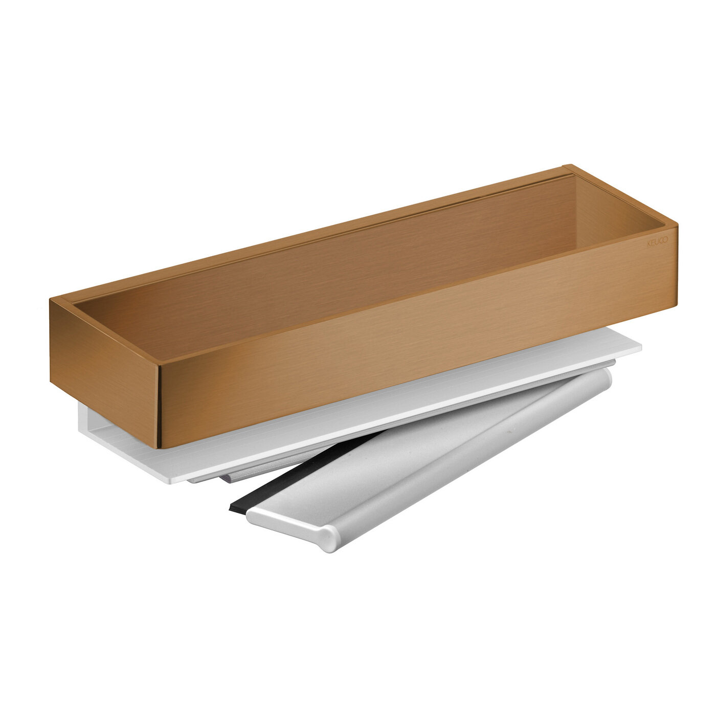 Полка со встроенным стеклоочистителем Keuco Edition 11 11159030000 серебристый/бронза шлифованная