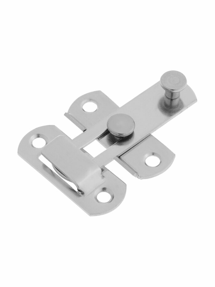 Шпингалет накладной тундра, прямой, 70 мм, цвет хром