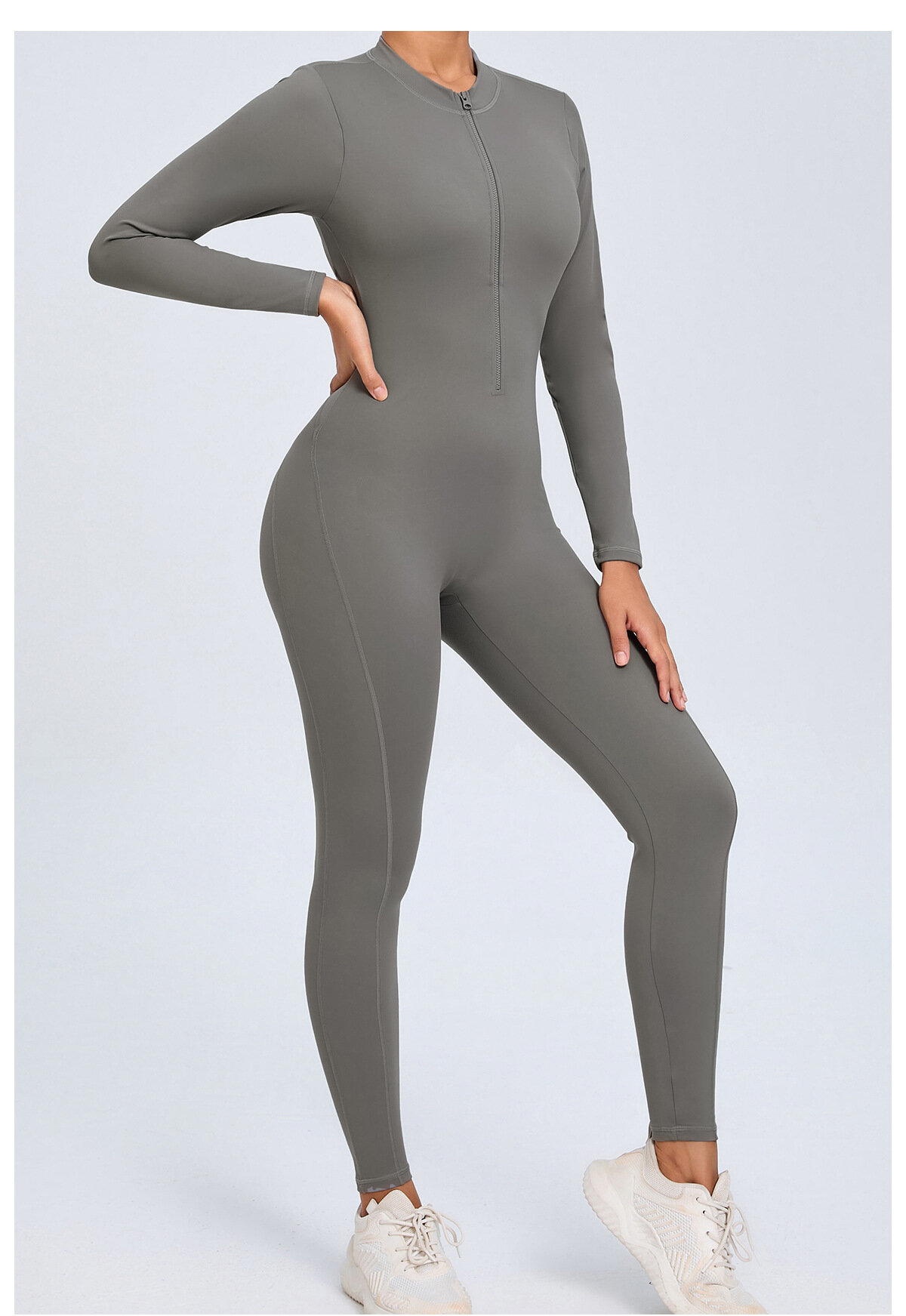 Одежда для йоги, спортивная одежда для фитнеса, накладки на грудь, колготки, серый, 46/L
