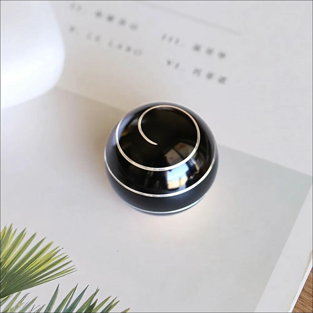 Кинетический вращающийся шар / Настольная игрушка фиджет / Металлический офисный антистресс