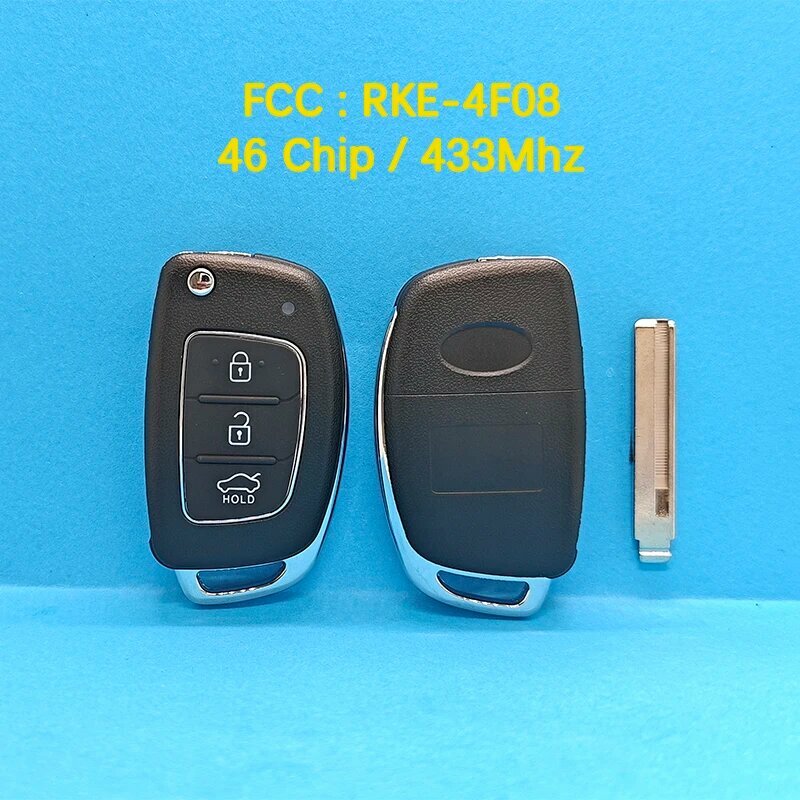 CN020030 Aftermarket 3-кнопочный смарт-ключ дистанционного управления 46 чипов 433 МГц FCC RKE-4F08 95430-1RAB1 для Hyundai ACCENT 2013-2015