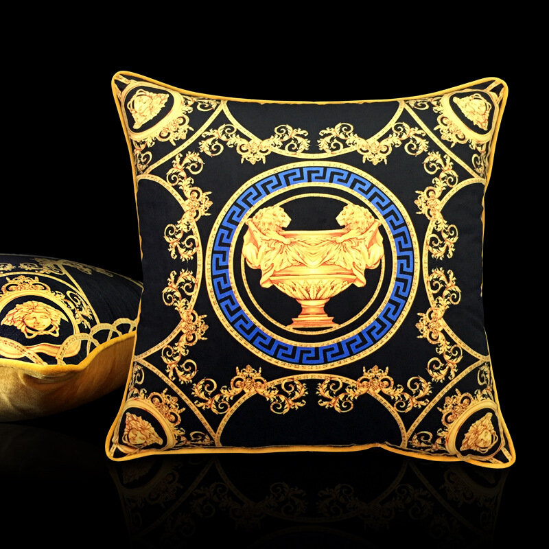 Французская европейская американская классическая высококачественная роскошная декоративная подушка для виллы, мягкая мебель, модель для комнаты, диван, легкая роскошная наволочка