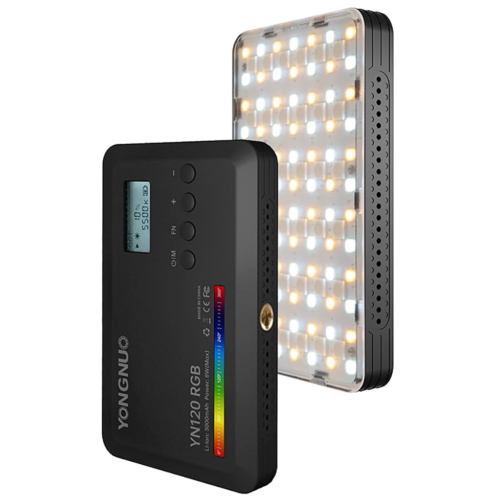 Осветитель Yongnuo YN120 RGB 2500-9900K светодиодный для видео и фотосъемки