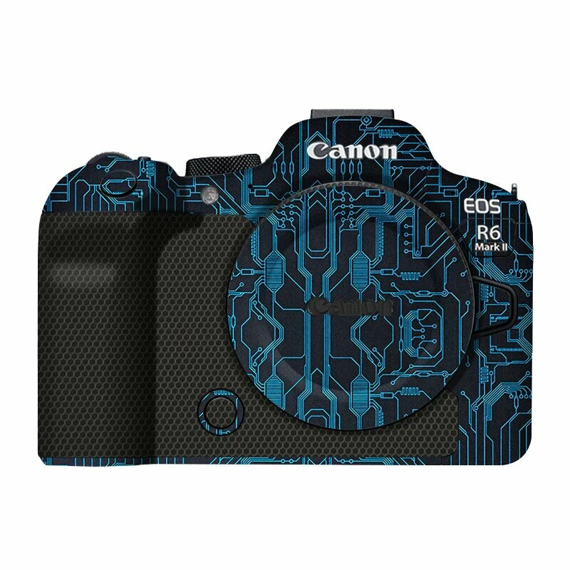 Наклейка с рисунком Circuit для Canon R6 Mark II, синий