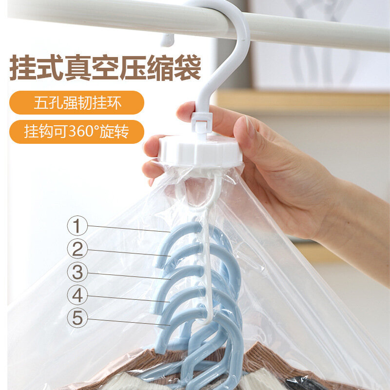 Трансграничный Новый подвесной вакуумный компрессионный мешок Бытовая пуховая куртка Крючок Компрессионный мешок Одежда