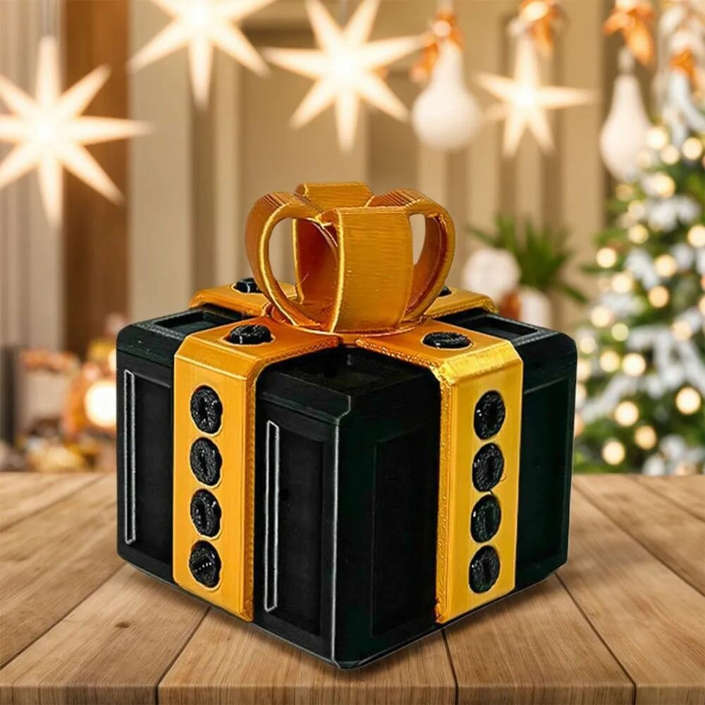 3D-печатная раздражающая подарочная коробка-головоломка с винтами, украшения для настольной подарочной коробки