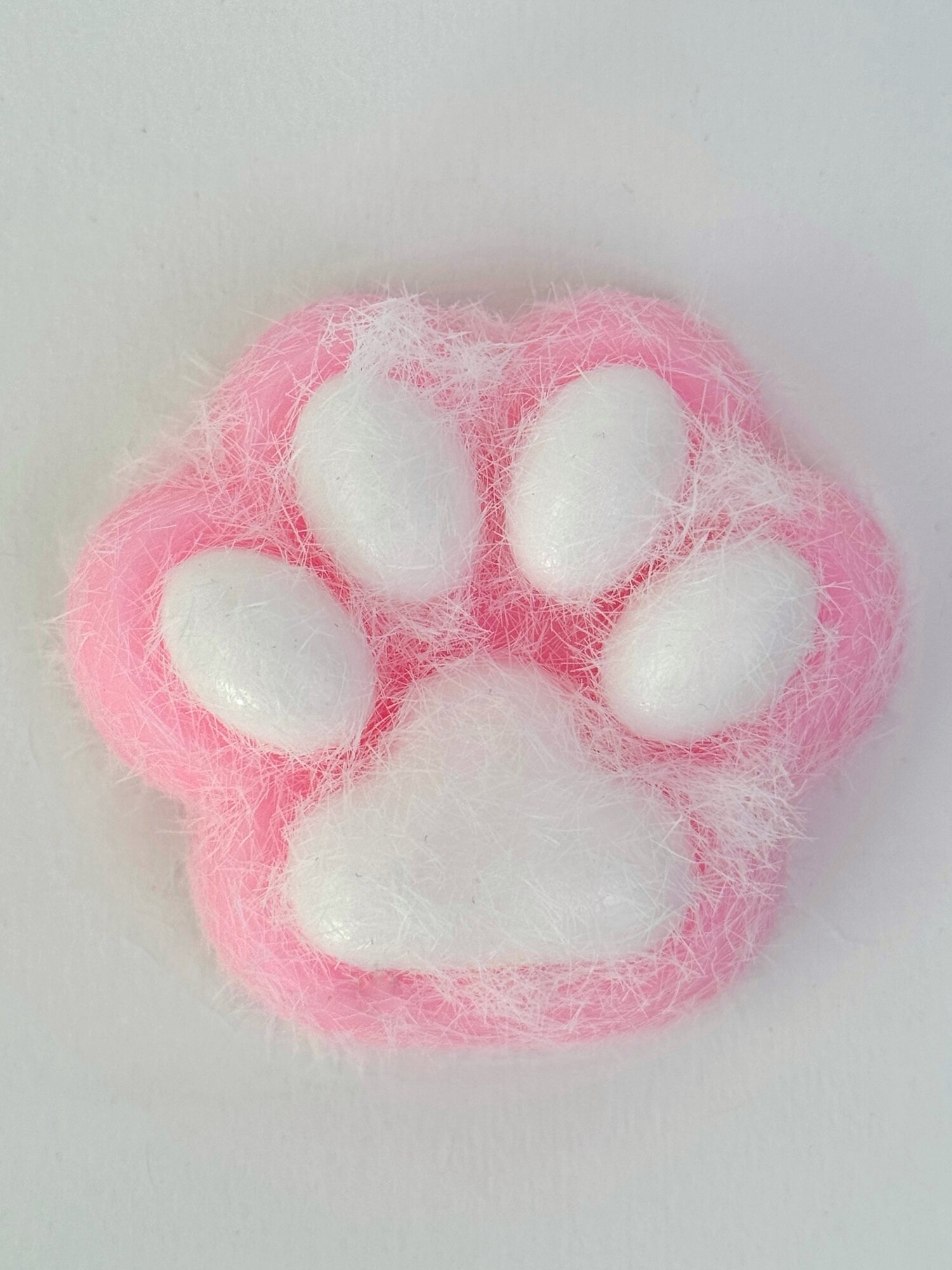 Сквиш лапка котика розовая антистресс