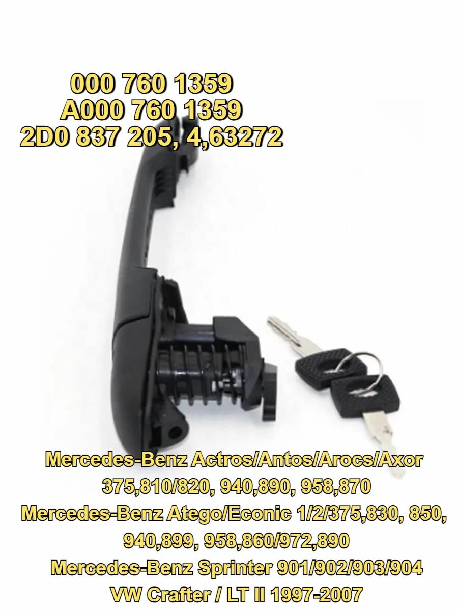 Левая Правая дверная ручка с замком для Mercedes Sprinter 2-T Box 901 902 VW 1995-2006 5124094AA 05124094AA 0007601359