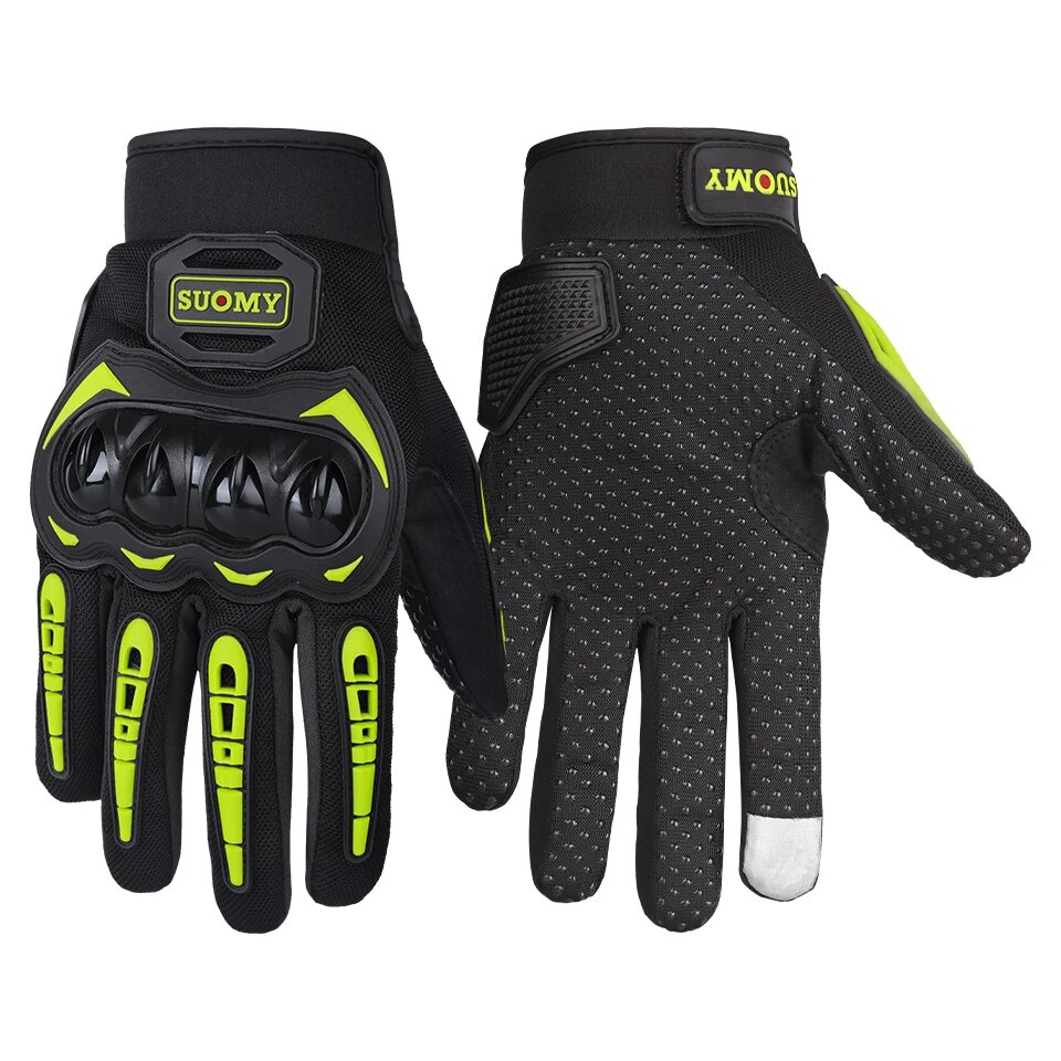 Suomy мотоциклетные перчатки, летние сетчатые дышащие мотоперчатки для мужчин и L, Зеленый, Green