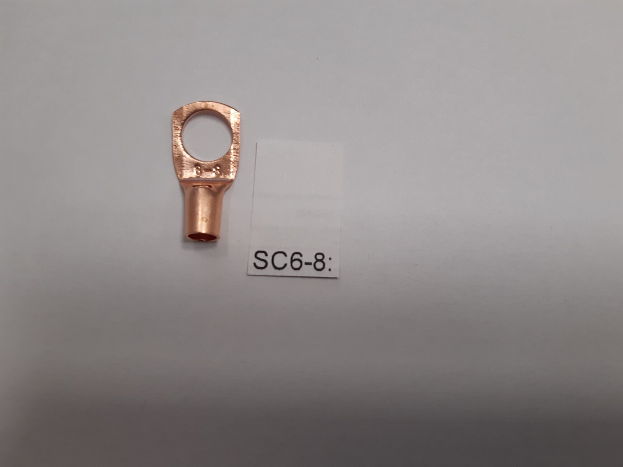 Клемма кольцевая под обжим медь SC6-8 (6мм2, М8) (комплект 10шт.)