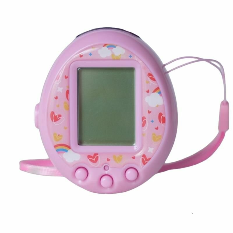 Электрическая портативная игра, электронная цифровая машина для питомца, детская виртуальная игрушка, Розовый
