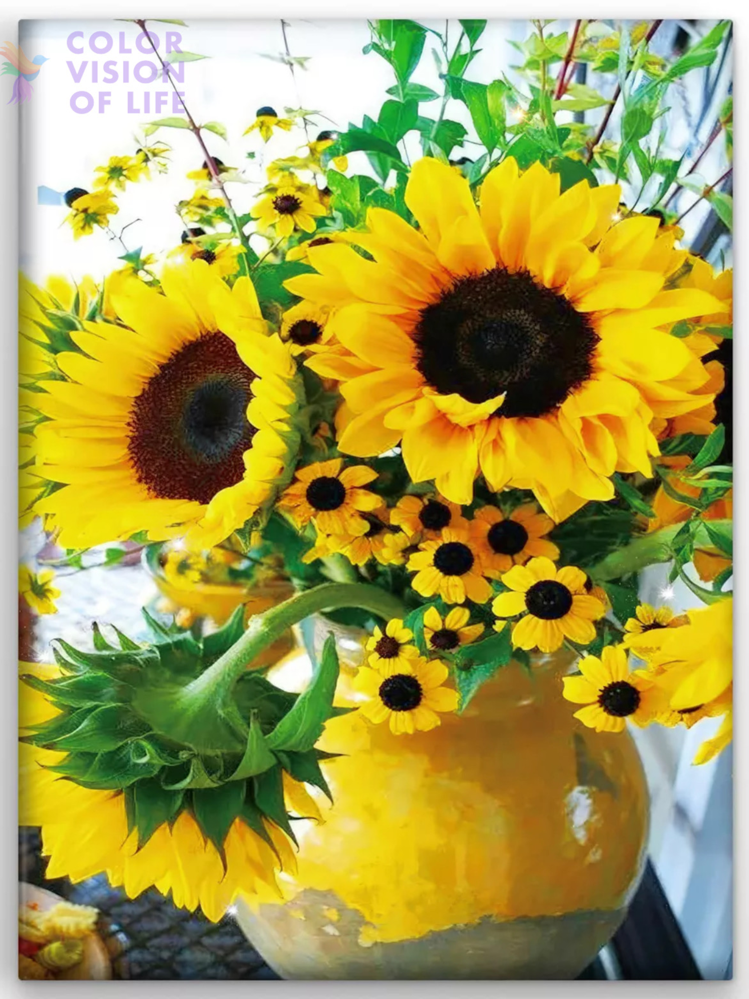 Алмазная мозаика на подрамнике «Подсолнухи»