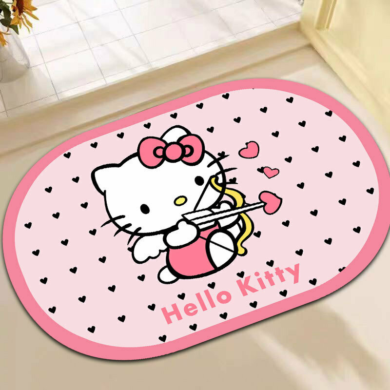 HelloKitty мультфильм диатомовая грязь для ванной комнаты впитывающий нескользящий коврик для пола бытовойy40*60cm