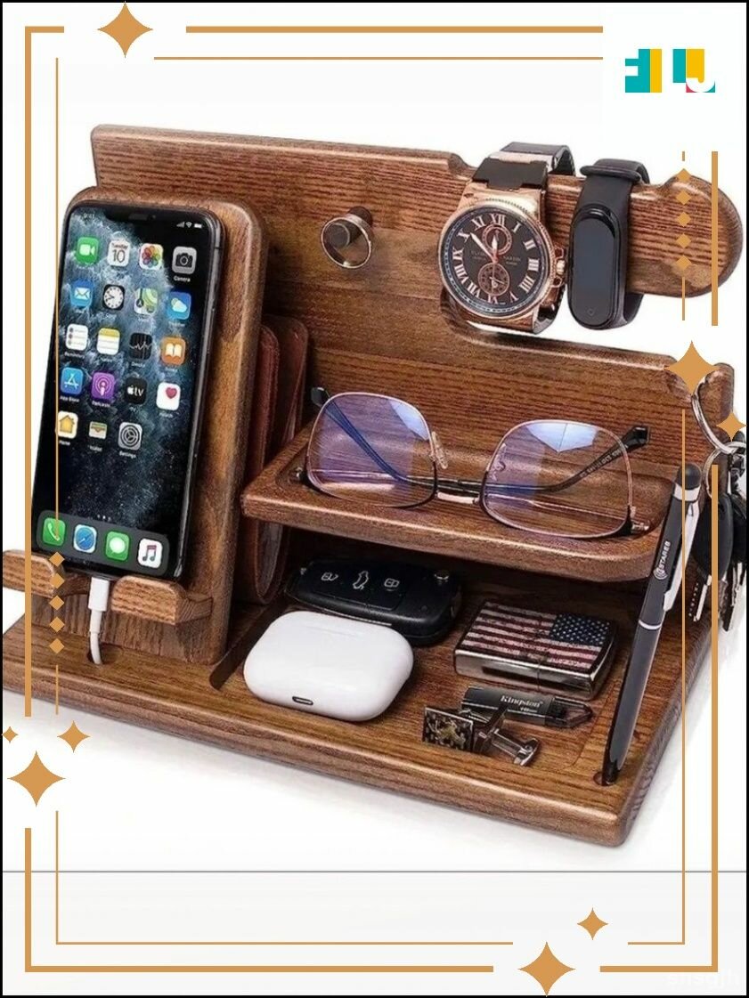 Эксклюзивный стеллаж в цвете ореха грецкого