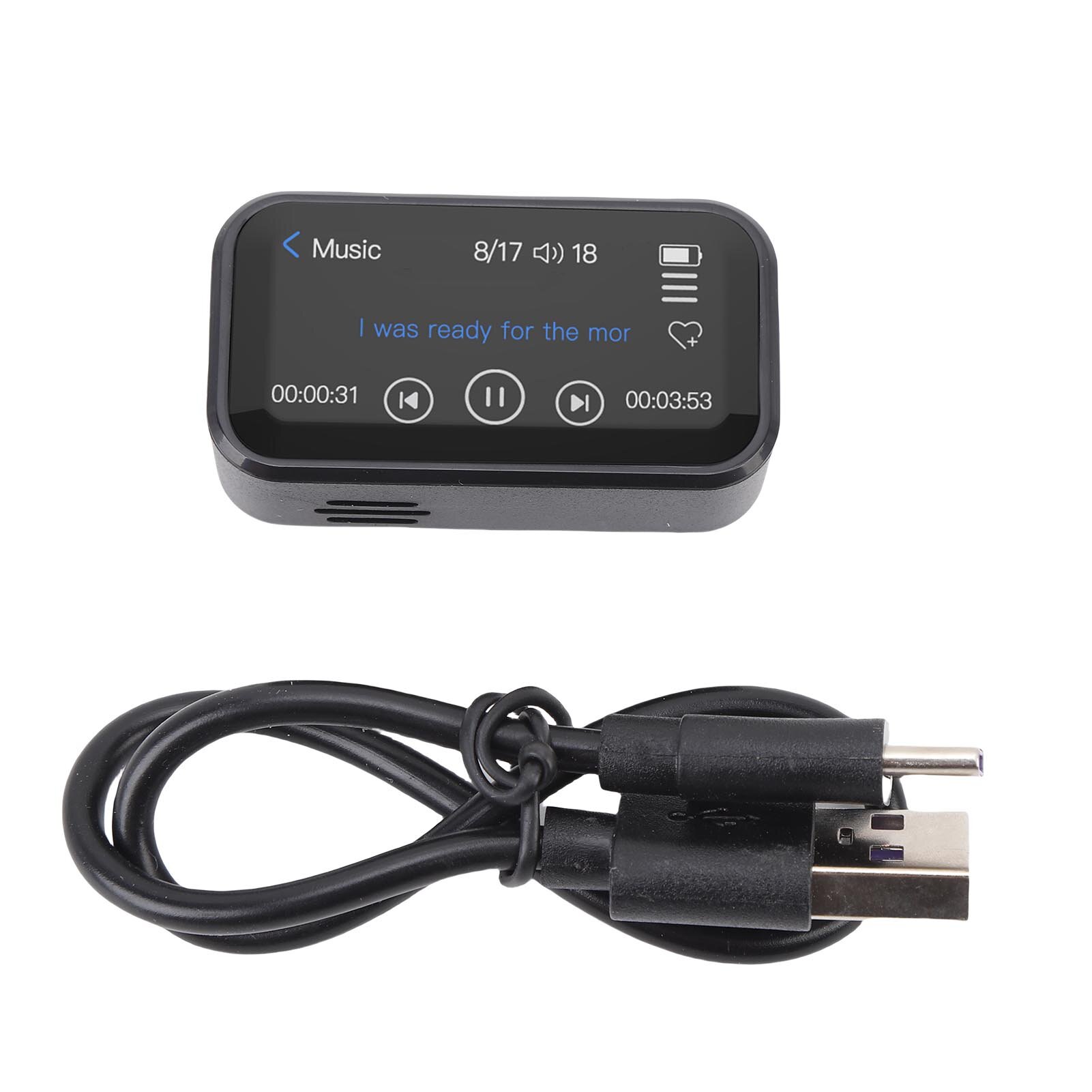 BT MP3 -плеер Портативный обратный клип 1.47IN Полный сенсорный экран 32 ГБ HIFI Radio Music Player Radio