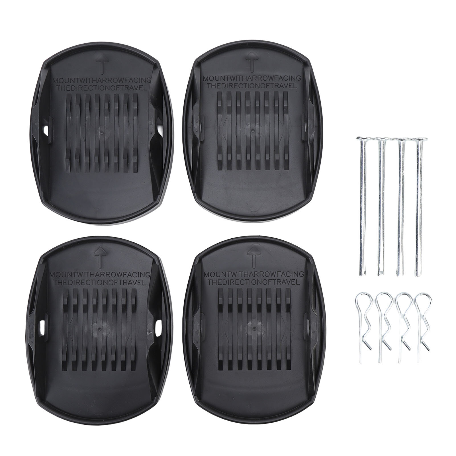 4 шт. противоскользящие опорные подушки для стабилизирующих домкратов для автодомов и прицепов-кемперов, черные.