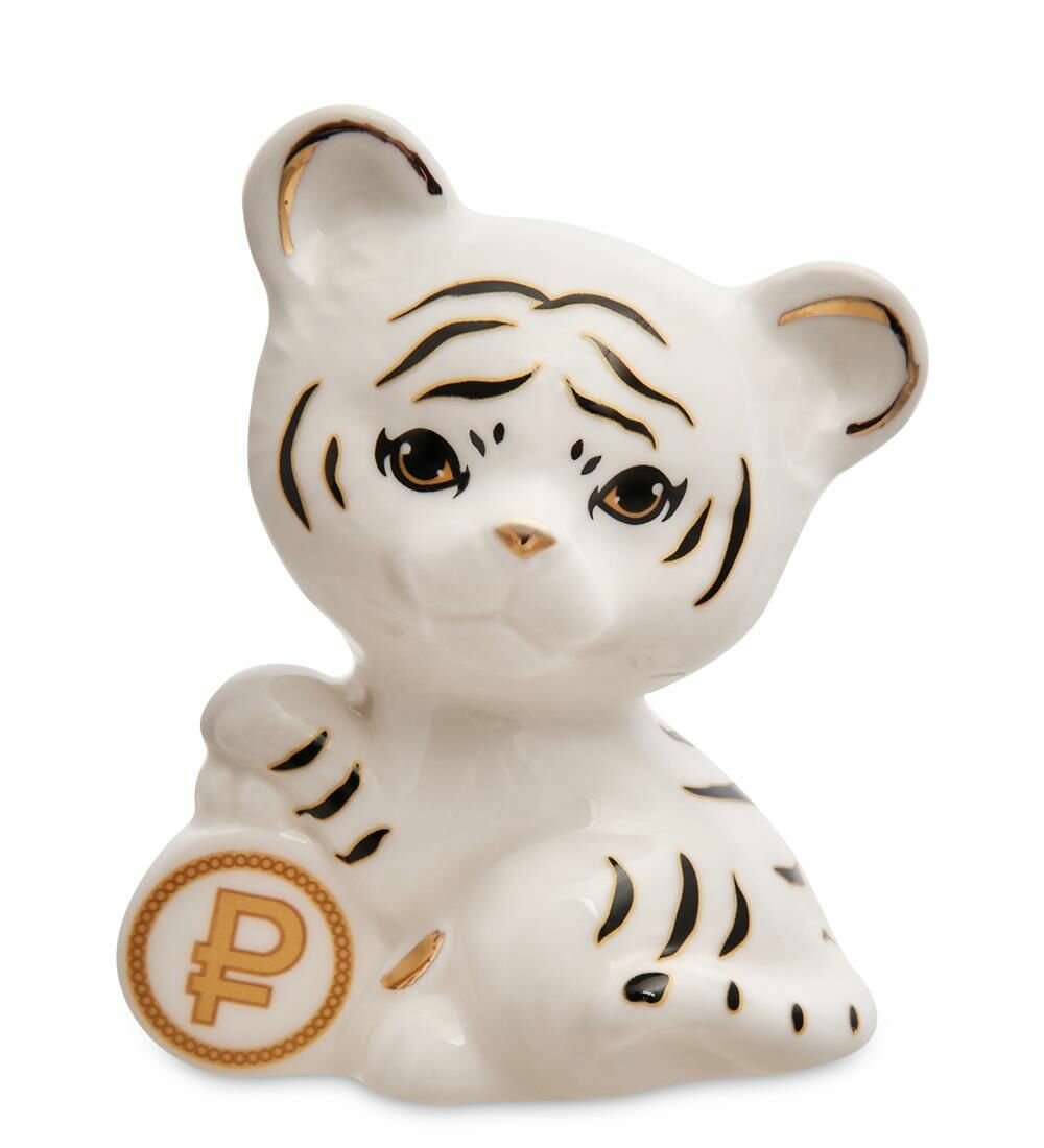 Фигурка Тигр с монетой XA-617 Фарфор