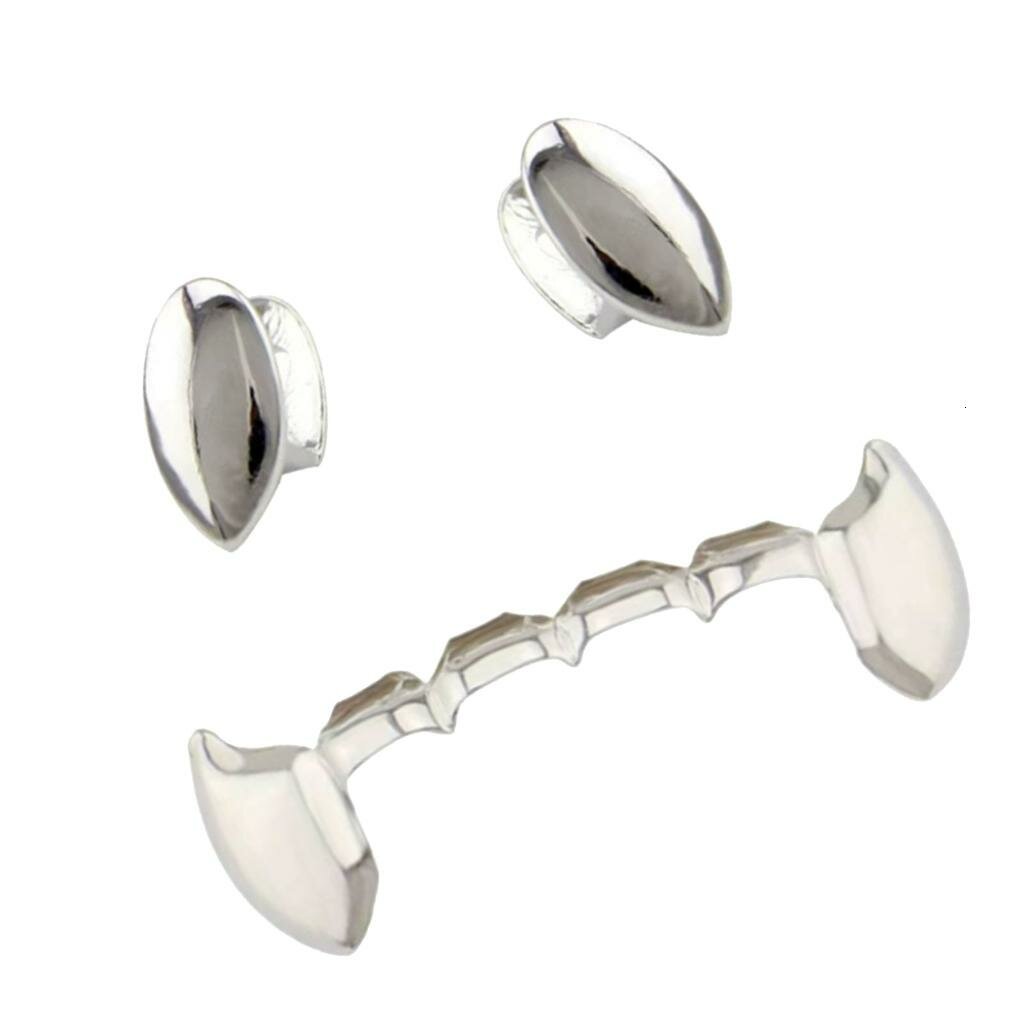 Блестящие двусторонние клипсы для ушей, Серебро - B