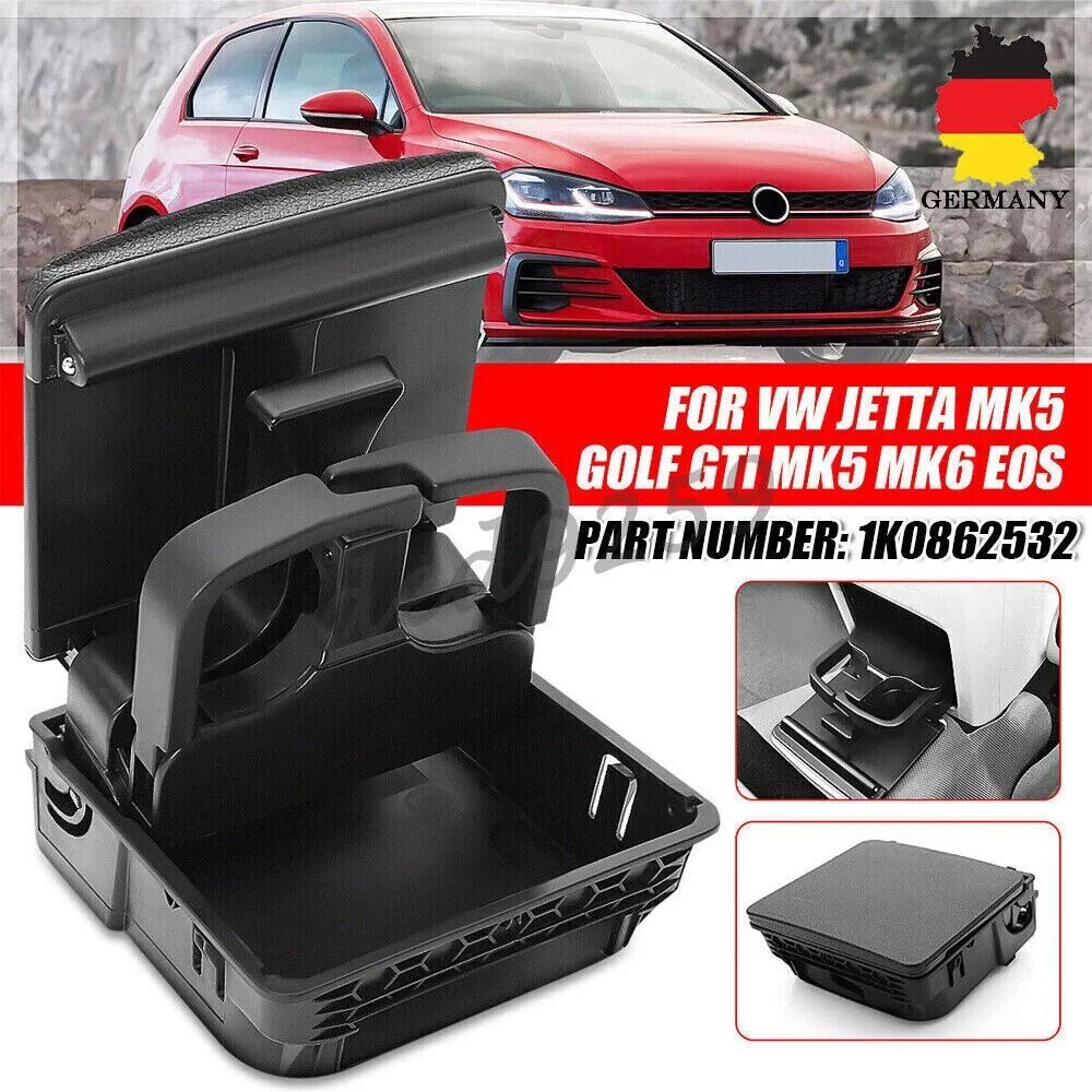 Задняя центральная консоль подлокотник держатель чашки для VW Jetta Golf MK5 Golf MK6 RABBIT GTI