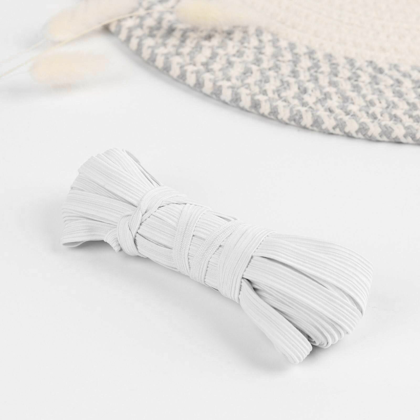 Резинка бельевая, 8 мм, 10 м, белая