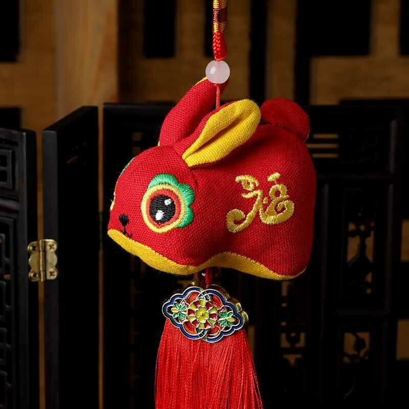 Маленький тигр, амулет мира, китайский стиль, мешочек с полынью, вышитый мешочек, портативный кулон, мешочек пяти ядов, праздничный подарок