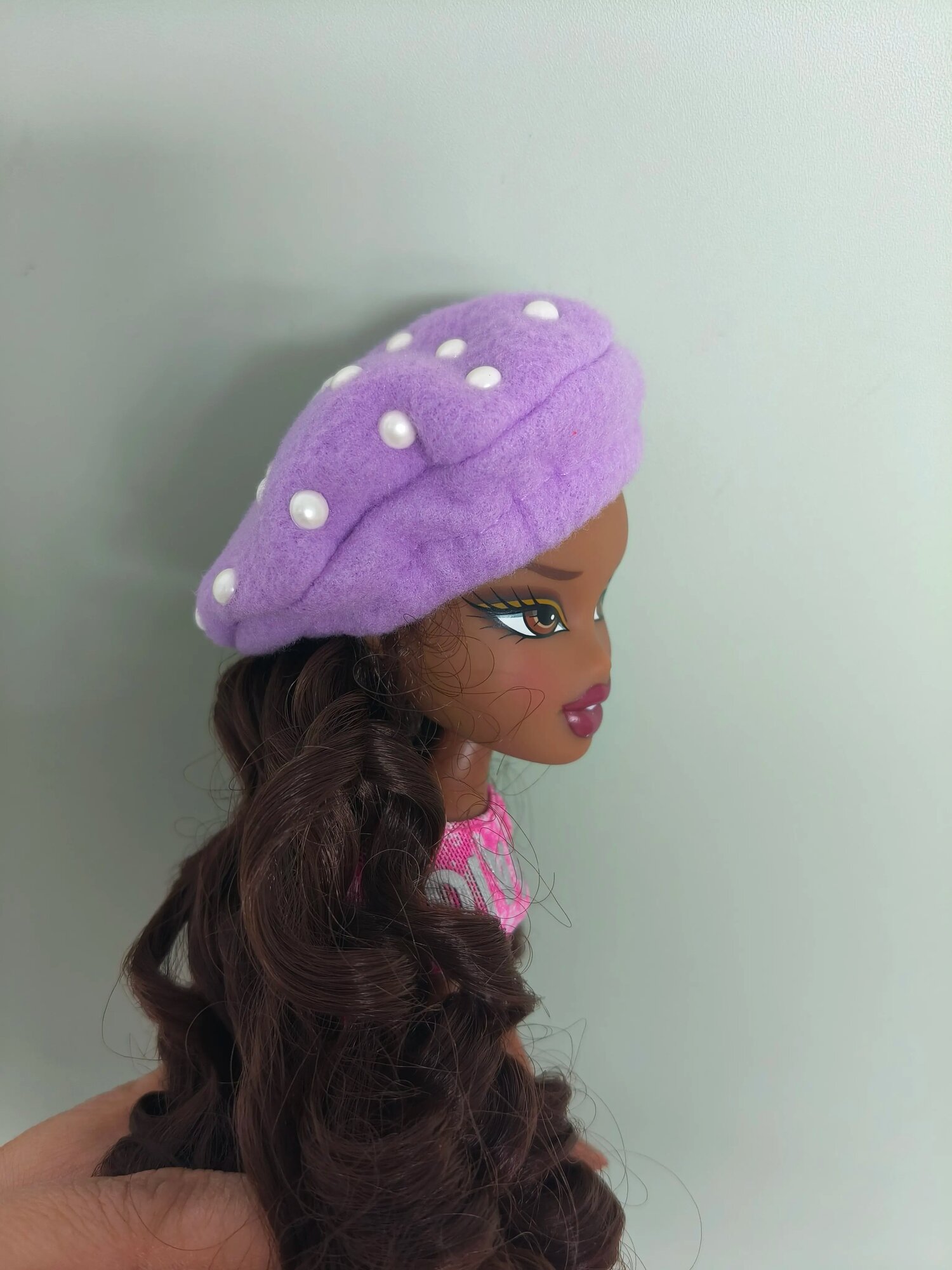 Берус для куклы Bratz, розовый, с жемчугом