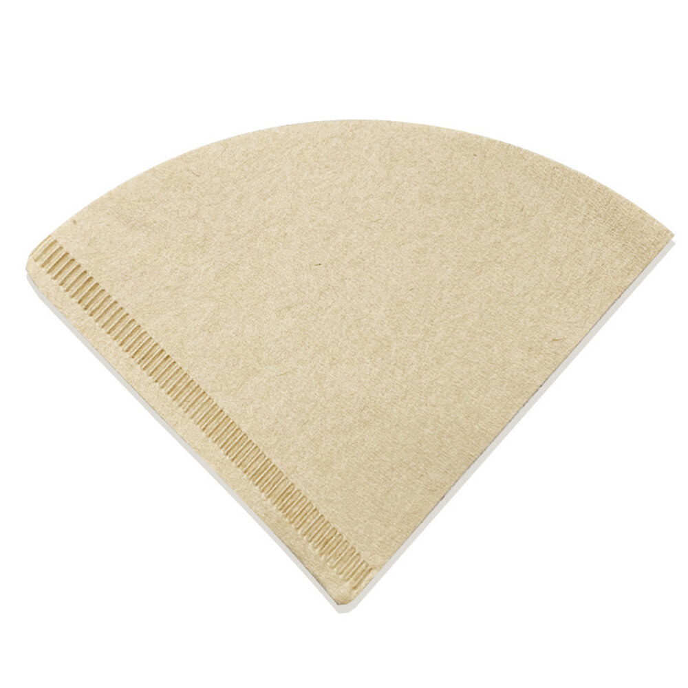 Фильтровальная бумага 100 штук V-образная для кофейных чашек, подходит для ручного наливания, материал древесная клетчатка, цвет бежевый, размер упаковки S: 16*10*2 см, L: 13*9*2 см, вес упаковки S: 100 г, L: 200 г