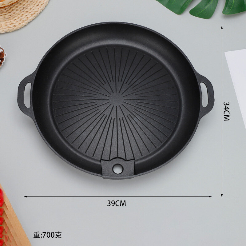 Корейская стильная сковорода для гриля с покрытием из камня Maifan, сковорода для барбекю, корейская стильная домашняя сковорода без дыма, антипригарная сковорода для барбекю