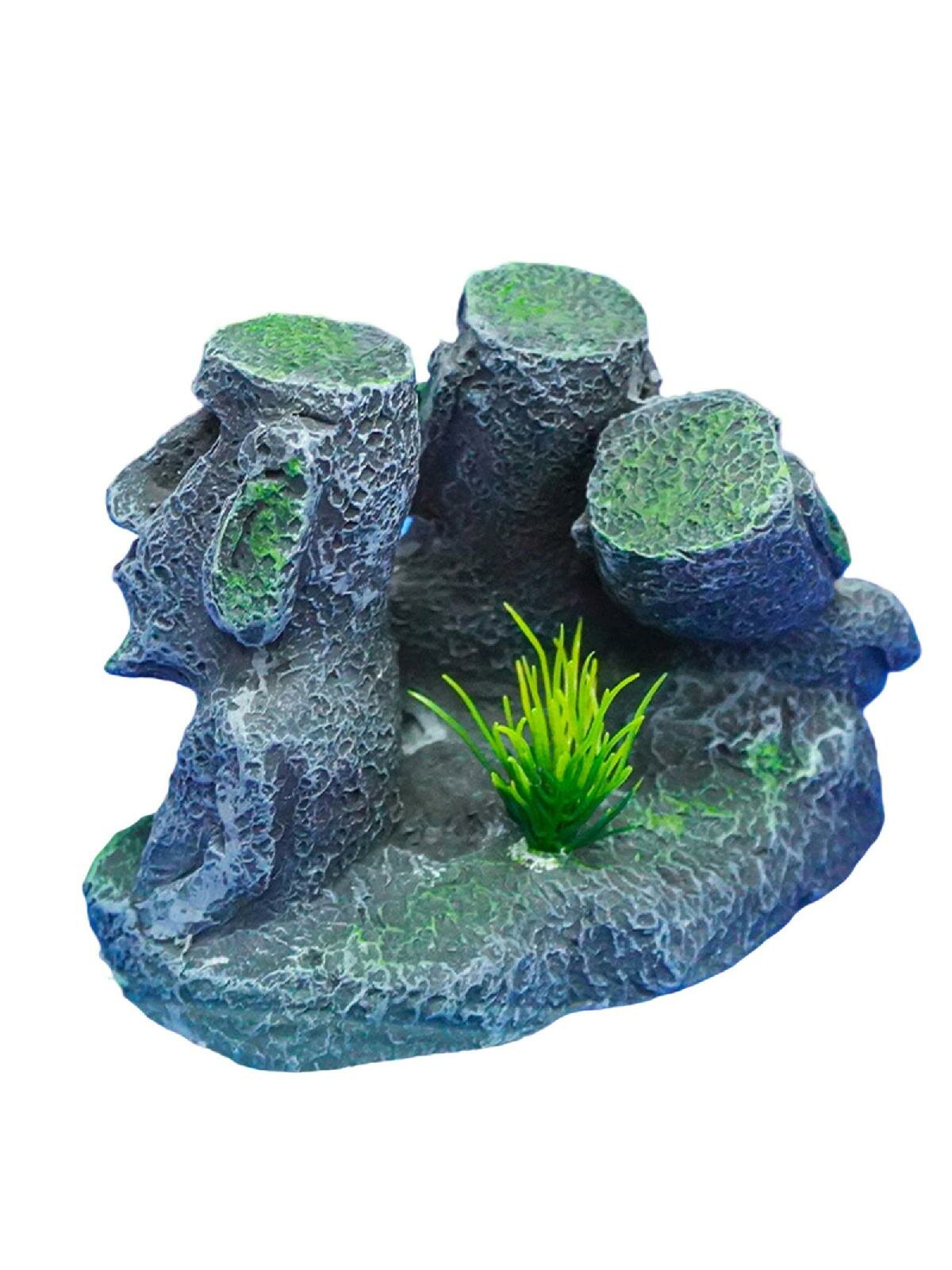 Украшение аквариумов каменной скульптурой для укрытия рыб и креветок