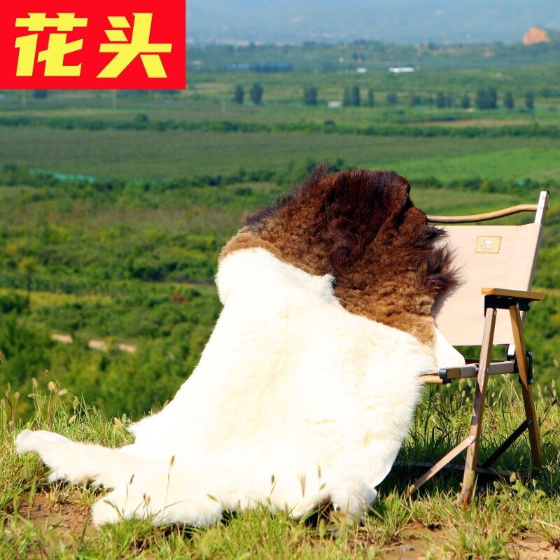 Ковер из цельной овчины с дизайном из настоящей овчины для использования в помещении в гостиной, спальне, эркере и зоне сидения