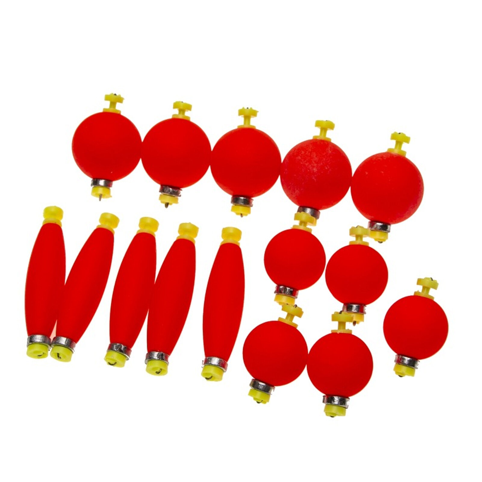 Набор из 15 поплавков с защелками из пенопласта, утяжеленные поплавки, рыболовные аксессуары.