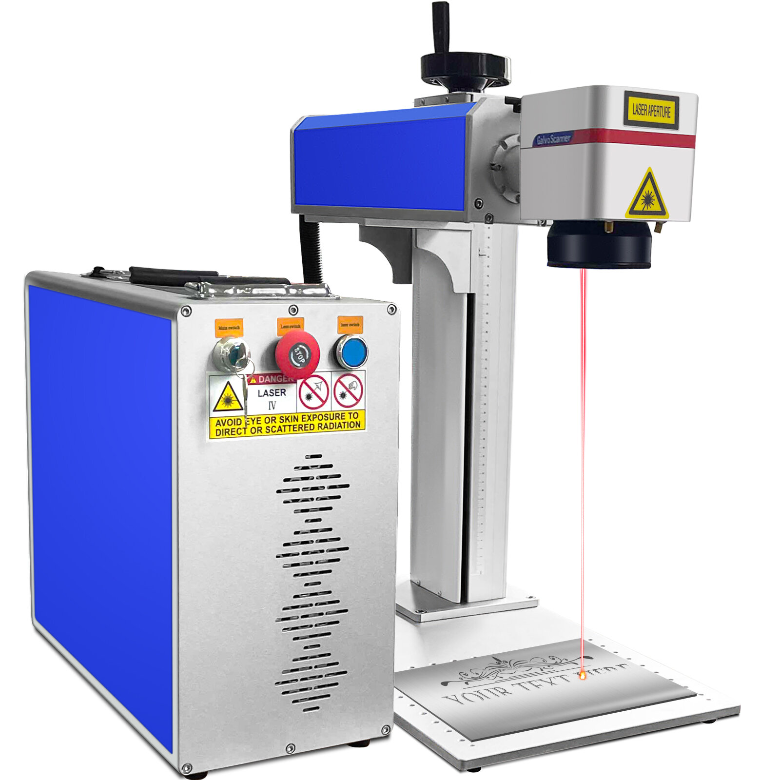 Гравировальная машина 30W, раздельная конструкция, максимальная скорость маркировки: 10000 мм/с