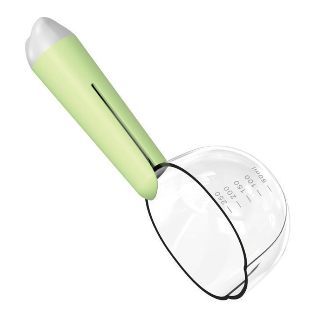 Герметичный зажим "три в одном" с длинной ручкой, ложка для взвешивания, ложка для сублимированной сушки, мерный стаканчик, ложка для кошачьего корма