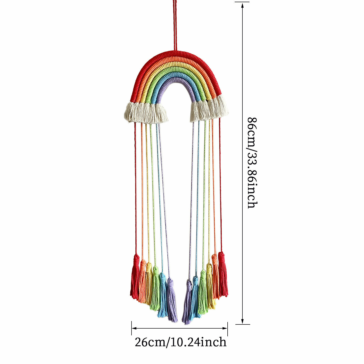Ins Трансграничные скандинавские ручные плетеные хлопчатобумажные нити Облака радуги декоративные подвески настенные