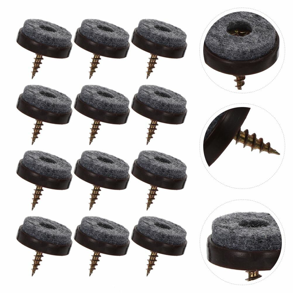 Противоскользящие Прокладки Для Ножек Стульев, Абс, Железо, Фетр, 2.4 См, 20 Штук, Для Дома