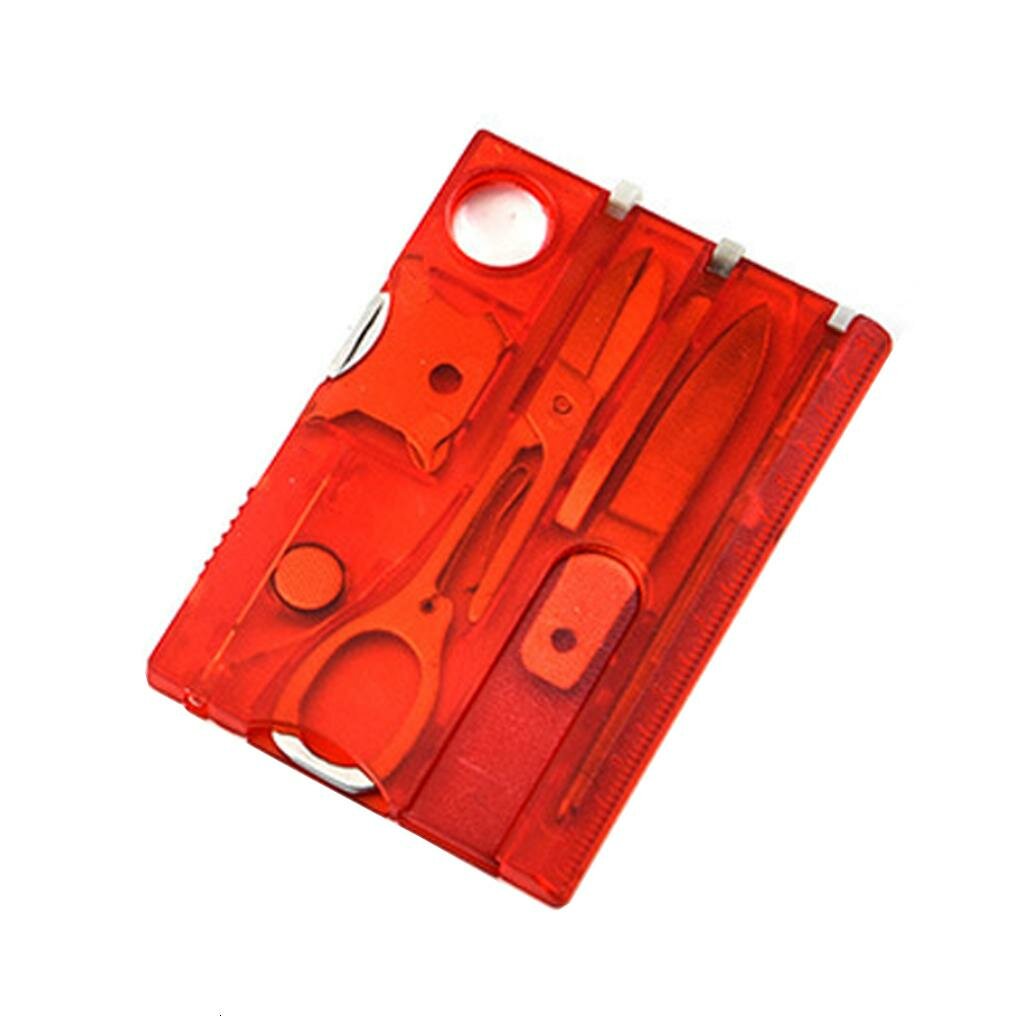 12-в-1 мультитул для кредитной карты, красный